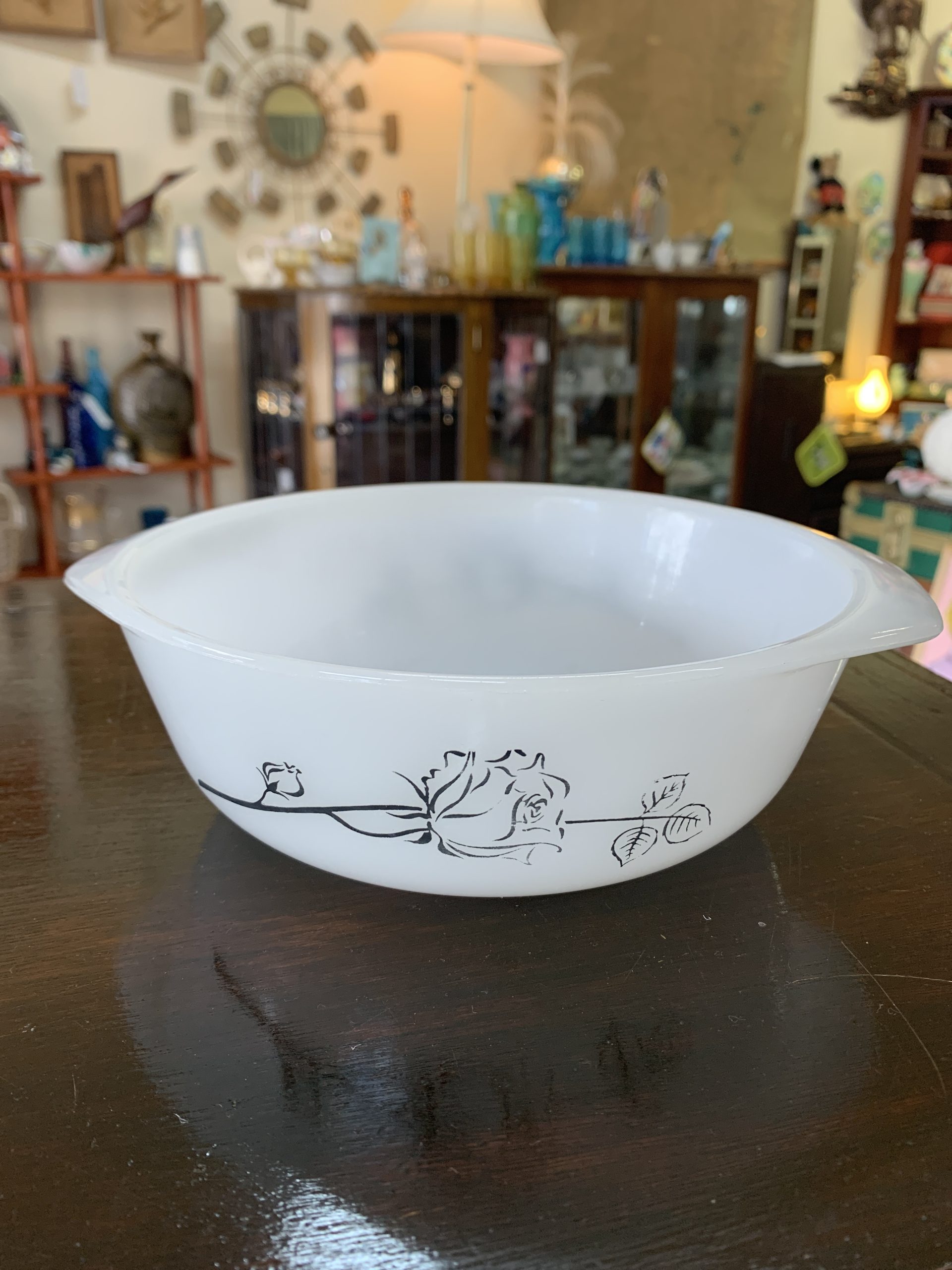 Pyrex Black Rose Casserole Dish - The Mid Centurion - Mid Century Retro ...